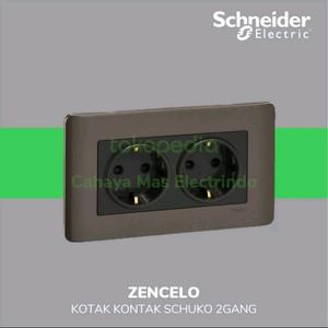 Jual SCHNEIDER STOP KONTAK DOUBLE 2 GANG ZENCELO BRONZE ISI 2 - Jakarta ...