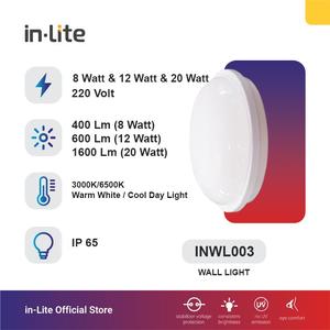 Jual In-Lite Lampu Dinding Wall Light INWL003 / 8 Watt & 12 Watt & 20 ...