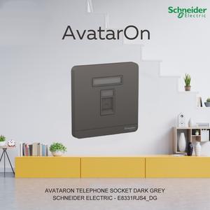 Jual Schneider Electric Wiring AVATARON TELEPHONE SOCKET DARK GREY ...