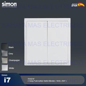 Jual SIMON i7 Push Button 2 Gang Push-button Switch Module 701021F ...