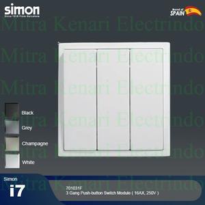 Jual SIMON i7 Push Button 3 Gang Push-button Switch Module 701031F ...