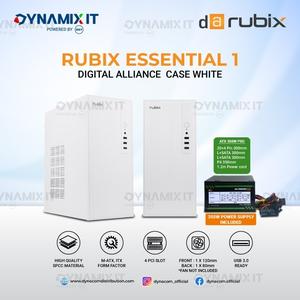 Jual DA RUBIX Essential 1 micro-ATX White PC Case + 350Watts ATX PSU ...
