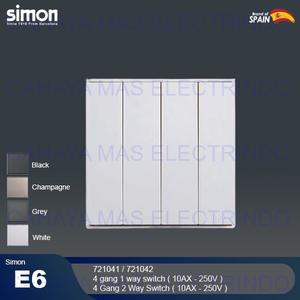 Jual SIMON E6 4 gang 1 way switch / 4 Gang 2 Way Switch (721041 / ...