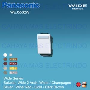 Jual Panasonic Wide Series Sakelar, 2 Arah WEJ5532 - Silver - Jakarta ...