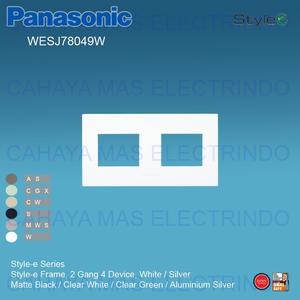 Jual Panasonic Style-e Frame, 2 Gang 4 Device, WESJ78049 - Matte Black ...