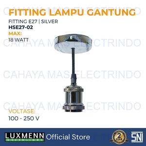 Jual LUXMENN LED Fitting Lampu Gantung Besi, E27, Silver, Seri HSE27-02 ...