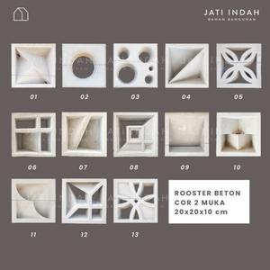 Jual Roster 20x20 cm Beton Halus 2 Muka Berbagai Motif | Lubang Angin ...
