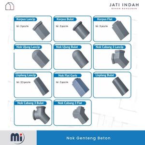 Jual Aksesoris Nok Genteng Beton MI / Kerpus - Kerpus Lancip - Kab ...