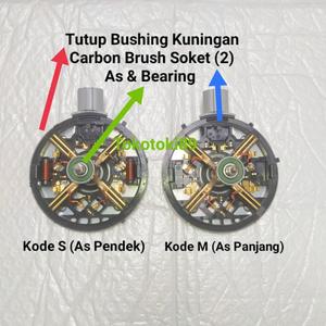Jual Tutup Bushing Carbon Brush Soket Dua As Bearing Motor Fan Radiator ...