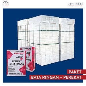 Jual Paket Hemat 1 Hebel Bata Ringan + Perekat 40kg (Lem/Semen ...