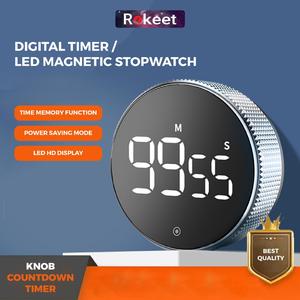 Promo Rokeet Digital Timer LED Magnetic Stopwatch Kitchen Timer ...
