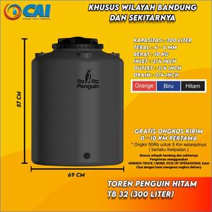 Jual Premium Toren Tangki Air - Penguin - Tb32 - 300 Liter - Hitam ...