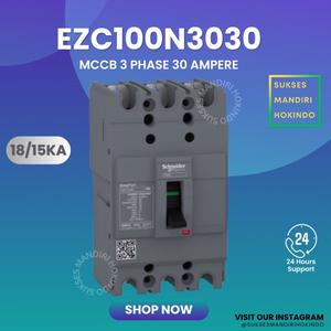 Jual MCCB 3 Phase 30Ampere 3P 30A EZC100N Schneider Original SNI Best - Kota Surabaya - MEGAH ...