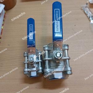 Jual Ball valve Sankyo 1 inch 1000 wog type 3pc / stop kran sankyo ...