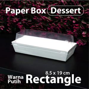 Jual Paper Box Dessert Persegi Panjang Putih - Milk Bun - Sandwich ...