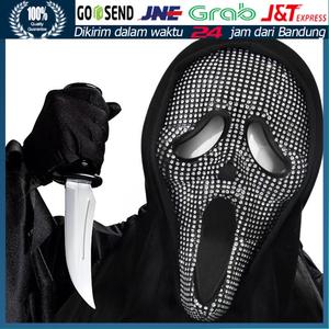 Jual Topeng Seram Halloween Scream Cosplay Scary Mask Pesta Topeng ...