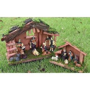 Jual Christmas Nativity Figurine Set Real Life Nativity Jesus Manger ...