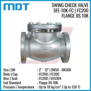 Jual MDT | SFE-10K-FC | Swing Check Valve, FC200, 10K, 2" - Kota Depok - Cloth Zoida | Tokopedia