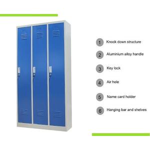 Jual LEMARI BESI 3 PINTU GANTUNGAN PAKAIAN LOKER BESI CABINET KOZURE KL ...