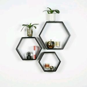 Jual Rak Dinding Minimalis Hexagonal Rak Segienam Rak Gantung Tempel ...