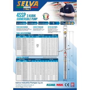Jual Submersible Pump 4" Inch Kubik 5Hp Pompa Satelit Selva 4Ssp3/45 ...