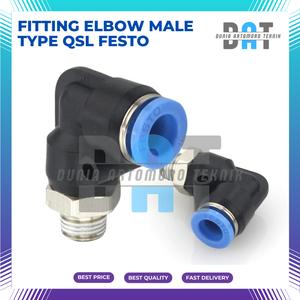 Jual QSL-1/4-6 One Touch Fitting Elbow Male Slip Lock Socket Push In ...