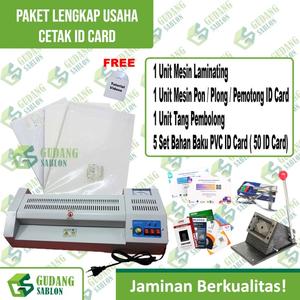 Jual Paket Cetak Id Card | Pvc Id Card | Mesin Laminating | Plong Id ...