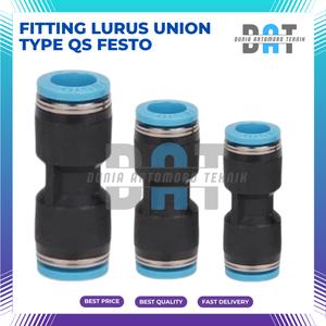 Jual QS-6 One Touch Fitting Union Lurus Slip Lock Socket Push In ...
