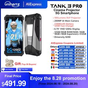 Jual Unihertz Tank 3 Pro 8849 with 100 Lumens 120Hz Projector ,32GB/36GB RAM,512GB ROM,23800mAh ...