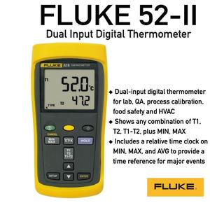 Jual Fluke 52-II - Dual Input Digital Thermometer Type J, K, T, and E ...