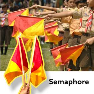 Jual Sepasang Bendera Semaphore Tongkat Semaphore Pramuka - Stik ...