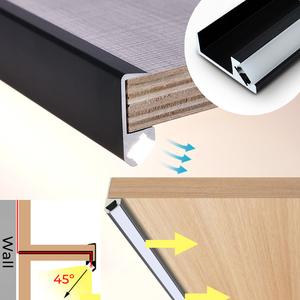 Jual 0.5/1 M/pcs Lampu Rak Kabinet LED 45º Pencahayaan Profil Aluminium ...