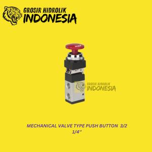 Jual PNEUMATIC MECHANICAL VALVE TYPE PUSH BUTTON WITH LOCK 2 LUBANG 3/2 DRAT 1/4'' - Jakarta ...