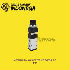 Jual MECHANICAL VALVE / PNEUMATIC MECHANICAL VALVE TYPE SELECTOR 3 LUBANG 3/2 DRAT 1/4 ...