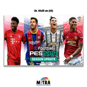 Jual Poster PES 2021 hiasan dinding rental PS gamers gaming poster bola ...