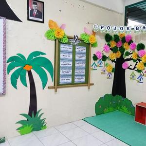 Jual Hiasan Dinding Kelas POHON PALEM Jumbo Pojok Baca sekolah PAUD TK ...