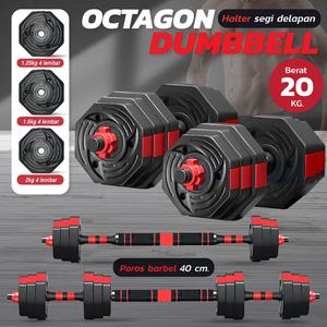 Jual HTD Sport Dumbbell barbell Set 20Kg Alat Olahraga Beban Angkat Besi - DUMBBEL SET 20KG ...