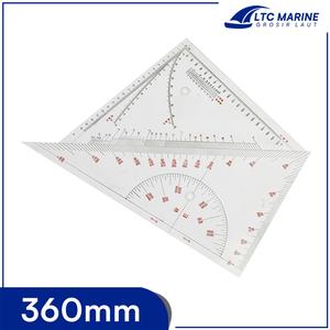 Jual IMPA 371007 Navigation Triangle Ruler Mistar Segitiga Peta 360mm ...