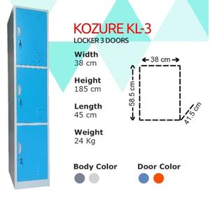 Jual Loker Besi / Locker Besi Metal 3 Pintu / Kozure KL-3 / Lemari ...