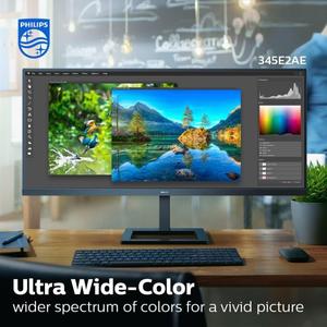 Jual Monitor Led Philips 345E2Ae/70 Ultrawide 34 Inch Wqhd 75Hz Ips ...