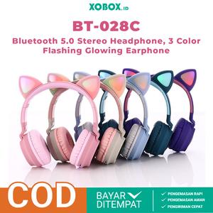 Jual Headset Bluetooth 5.0 Cat Ear Headphone Wireless BT, FM, TF, AUX ...
