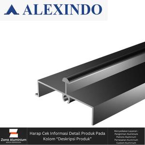 Promo Aluminium ALEXINDO 9106 Rel Bawah Tunggal Sliding Door - Hitam ...