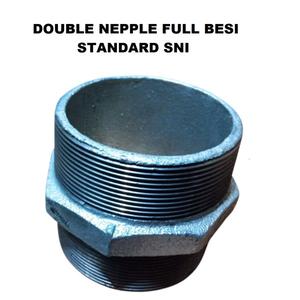 Jual Double Nepple Full Besi 3 inch Sambungan Pipa Drat Luar Male Nepel ...