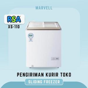 Jual CHEST FREEZER RSA XS-110 PINTU KACA GESER SLIDING FREEZER ...