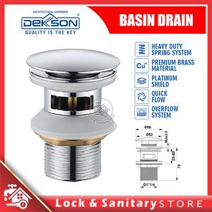 Jual WASTE FITTING POP-UP DEKKSON WF 8002 CP Chrome Polish lubang ...