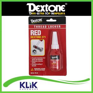 Jual hX2Z- Dextone Thread Locker 10 ml Biru Merah Lem Baud Baut Mur ...