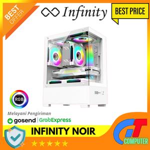 Jual INFINITY NOIR White - Casing PC M-ATX / CPU PC Case Gaming Free 3 ...