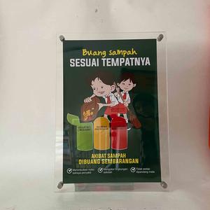 Jual Poster Akrilik Premium, Poster Sekolah Kekinian, Larangan Buang Sampah, Edukasi Buang ...