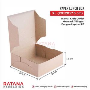 Jual Paper Lunch Box Harga Pabrik (Kotak Nasi Kertas) B05K4 - Jakarta ...