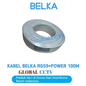 Jual Kabel CCTV RG59+Power BELKA Kabel CCTV 2 Jalur 100m Putih ...